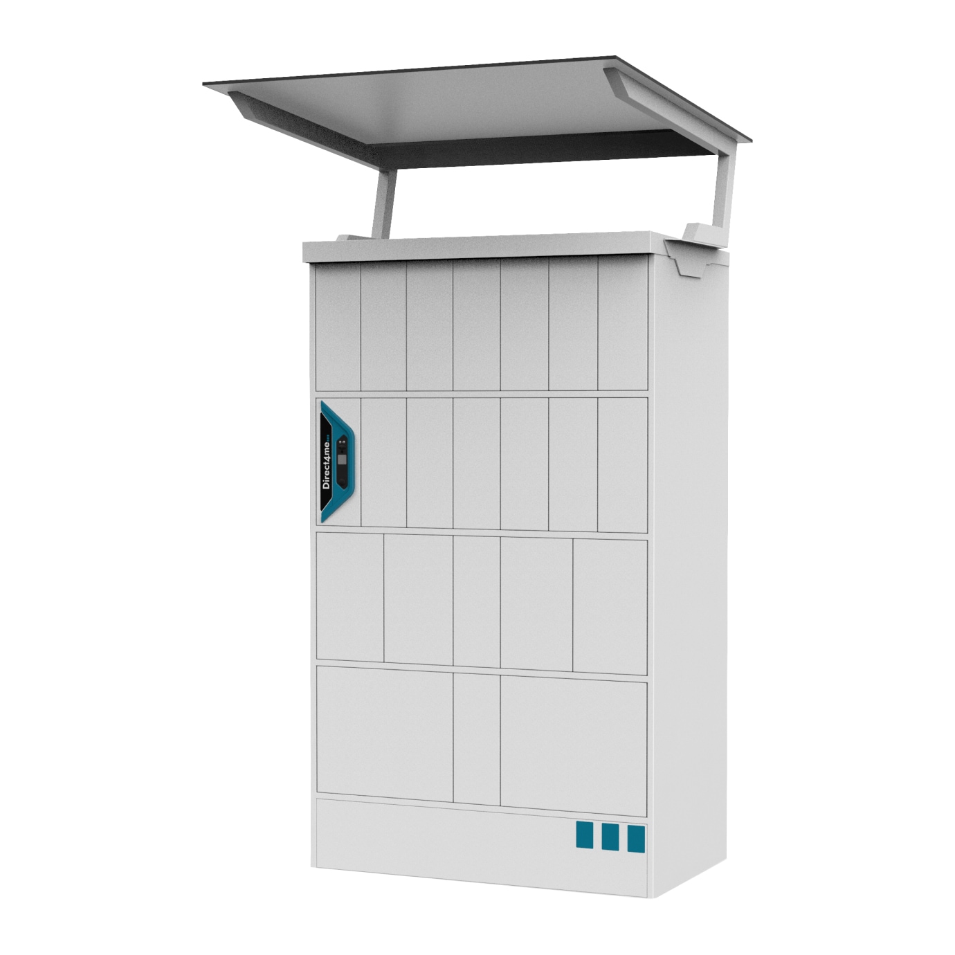 Paketomat z 21 predali in streho | Direct4.me